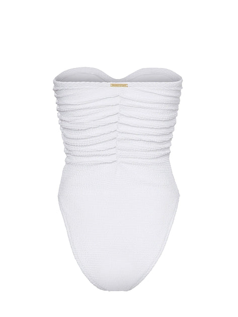 Milly: Textured Ruched One Piece (45FW62-WHT) – Swimwear World