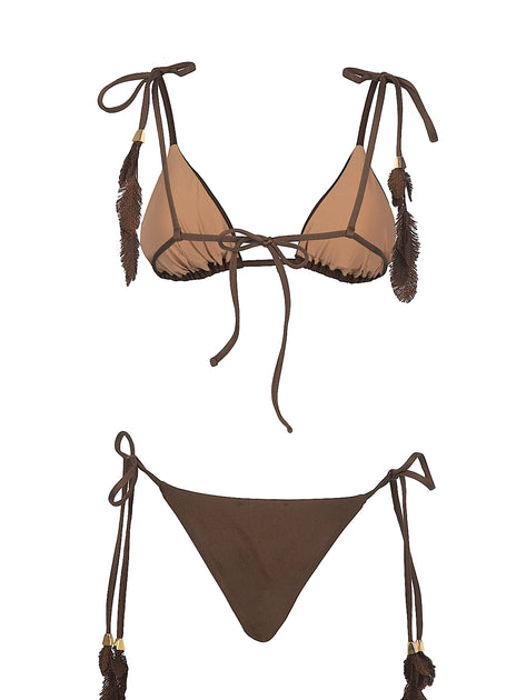 Isabel Beachwear: Plumage Bikini (PLMGE-BRWN) – Swimwear World