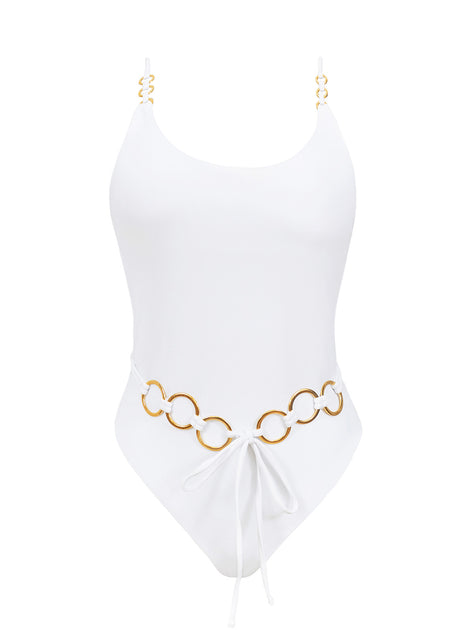 PQ Swim: Link Belted One Piece (WAT-5000P) – Swimwear World