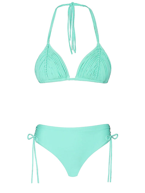 PQ Swim: Isla Triangle-Ruched High Waist Bikini (SEF-111R-SEF-231W ...