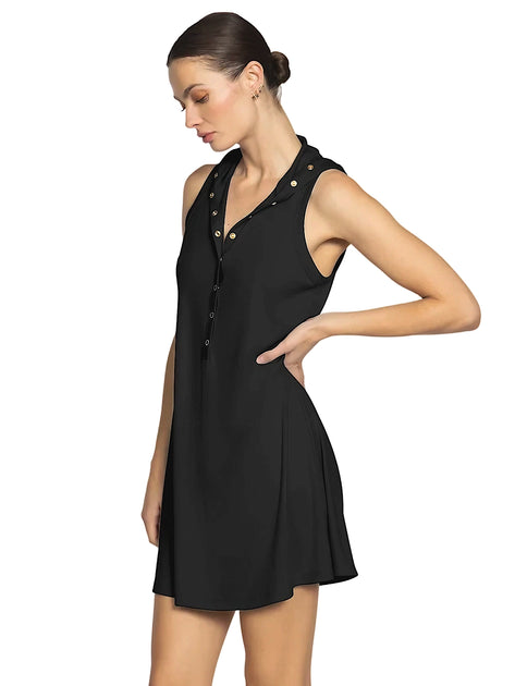 Robin Piccone: Amy Hoodie Dress (245546-BLK) – Swimwear World